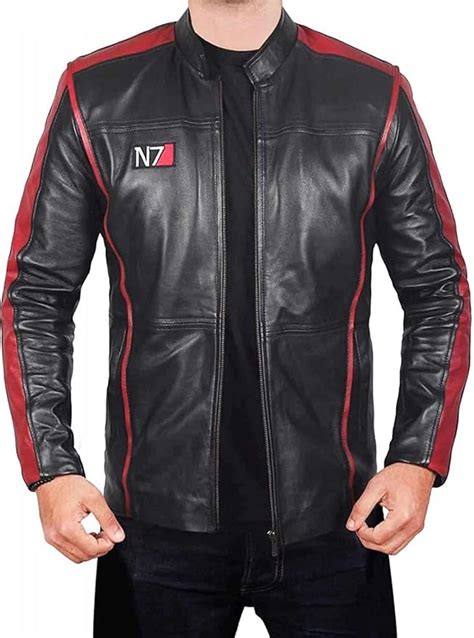Mass Effect N7 Black Leather Jacket Buy Jackets Online Jacketline