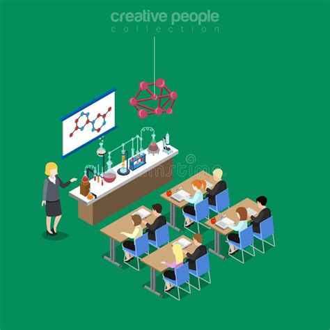 Flat Education Training Online Tutorial E Learning Concept Stock