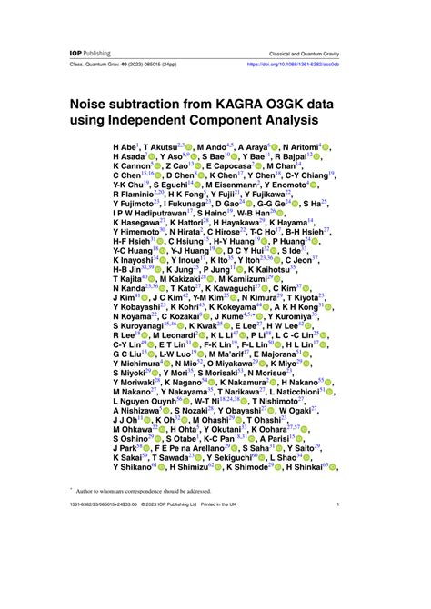 Noise Subtraction From Kagra O3gk Data Using Independent Component