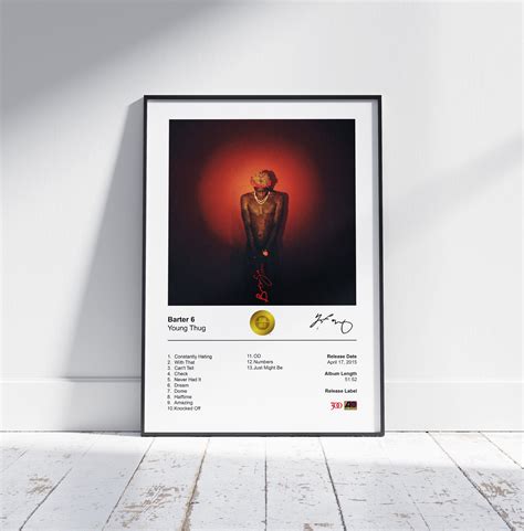 Young Thug Poster Barter 6 Album Cover Poster Print Hip Hop Wall