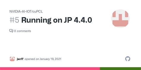 Running On JP Issue NVIDIA AI IOT CuPCL GitHub