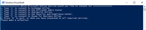 PowerShell Script To Connect To Microsoft Online Services Office