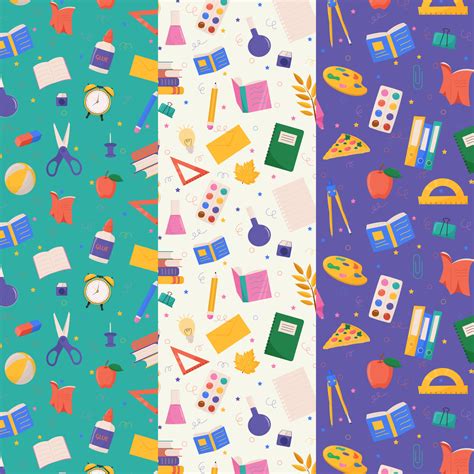 Set Of School And Education Related Objects Seamless Pattern Vector Illustration 17647001