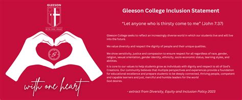 Gleeson College Inclusion Statement