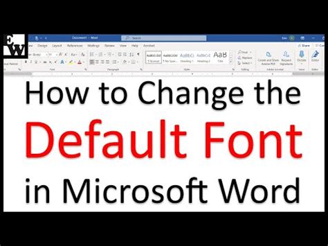 How To Change Default Font In Word Set Your Favourite Font As Default In Word Artofit