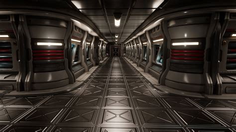 在环境创建的sci Fi Hallway Asset Pack 虚幻引擎商城