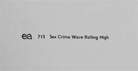 Eduardo Paolozzi Sex Crime Wave Rolling High From General Dynamic F U N Portfolio 1970