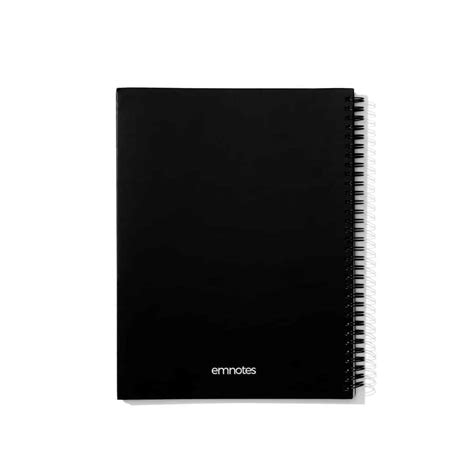 Emnotes Unruled Notebook 3 Pack Wire Binding 80 Sheets Black Emnotes