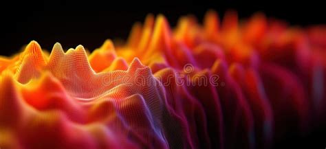 Colorful Abstract Wave Pattern Representing Sound Frequencies And