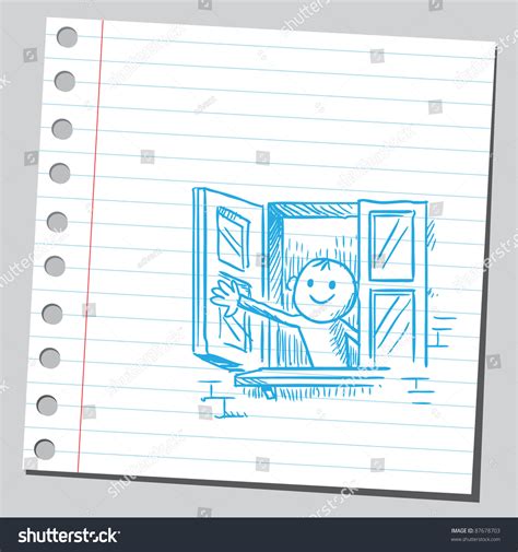 Illustration Babe Opening Window Stock Vector Royalty Free 87678703 Shutterstock