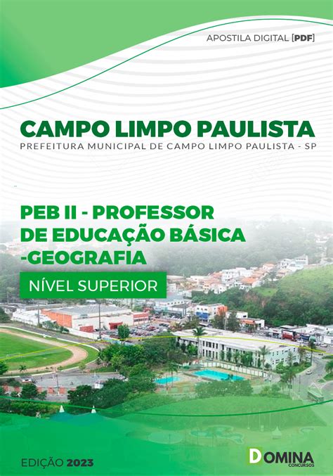 Apostila Pref Campo Limpo Paulista Sp 2023 Prof Ii Geografia