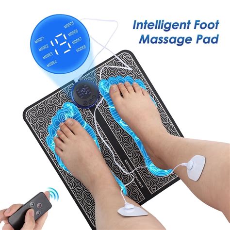 Ems Foot Massager Matfeet Electric Massager 8 Mode 19 Level Electrode