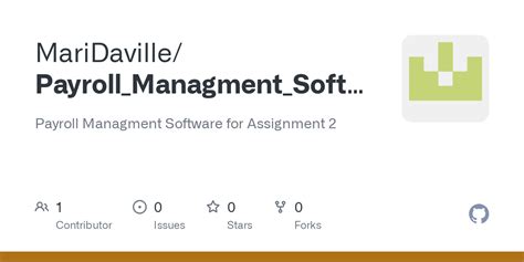 Github Maridavillepayrollmanagmentsoftware Payroll Managment