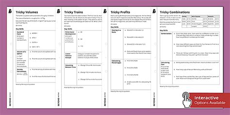 Number Problem Solving Worksheets Ks4 Maths Beyond