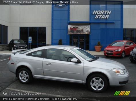 Ultra Silver Metallic 2007 Chevrolet Cobalt Lt Coupe Gray Interior