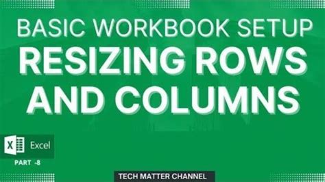 Resizing Rows And Columns Resizing Row And Columnexcel Youtube
