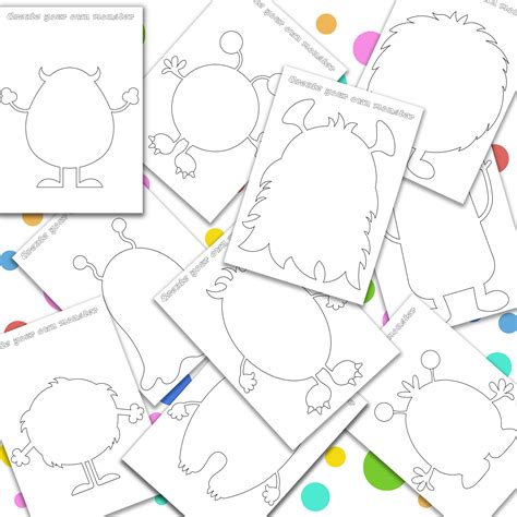 Create Your Own Monster Template Monster Creation Kit Template