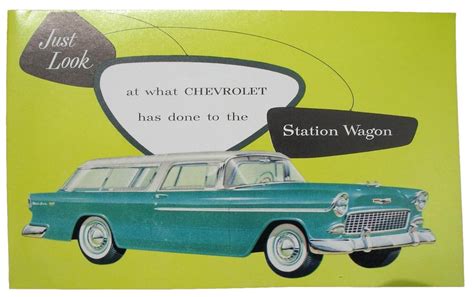 1955 Chevy Sales Brochure Nomad And Wagons 55 Psbw