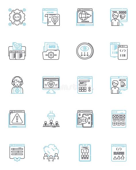 User Experience Linear Icons Set Interface Navigation Interaction Design Usability