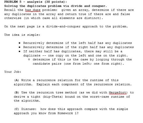 Solved Problem 5 Analysis 30 Points Solving The