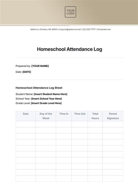 Free Attendance Log Templates Editable And Printable