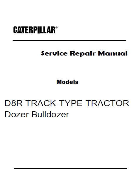 Caterpillar Cat D8r Track Type Tractor Dozer Bulldozer Prefix Dwj Se