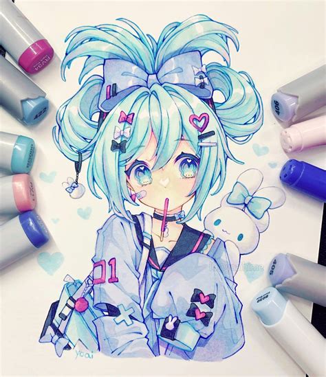 Hatsune Miku Cinnamoroll And Cinnamiku Vocaloid And More Drawn By Anny Yoai Danbooru