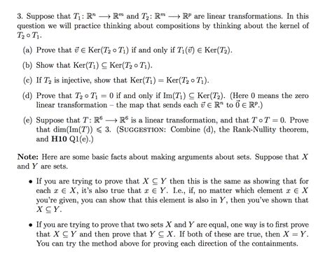 Solved Suppose That T 1 R N Rightarrow R M And T 2 R M Chegg Com