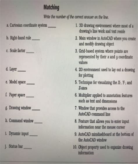 Solved Matching Write The Number Of The Chegg
