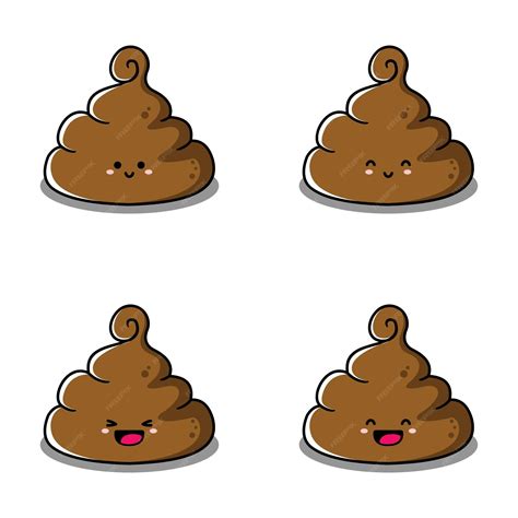 Premium Vector Vector Illustration Of Cute Poop Emoji
