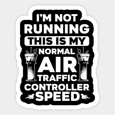 Air Traffic Controller Running Atc Flight Control Design Sticker Artofit