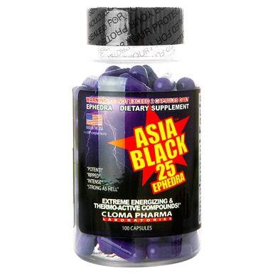 ASIA BLACK 25 жиросжигатель CLOMA PHARMA купить в Москве EPHEDRA