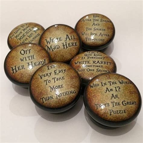 Alice In Wonderland Quote Door Or Drawer Knob Alice And Wonderland