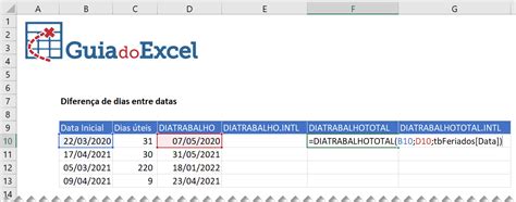 Como Somar Dias úteis e Feriados no Excel