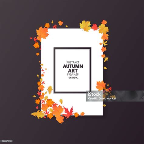 추상 프레임 레이아웃으로 장식 하는을 단풍 판매 또는 프로 모션 포스터 및 프레임 전단지 또는 웹 배너를 쇼핑 벡터 일러스트 레이 션 벡터에 대한 스톡 벡터 아트 및 기타