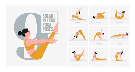 Poses De Ioga Do Chakra Do Plexo Solar Jovem Praticando Pose De Ioga
