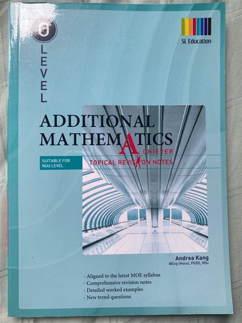 O Level Additional Mathematics Achiever Topical Revision Notes Hobbies Toys Books