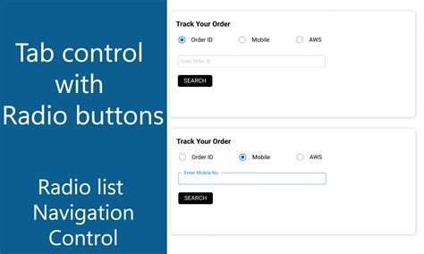 tab control with radio buttons figma