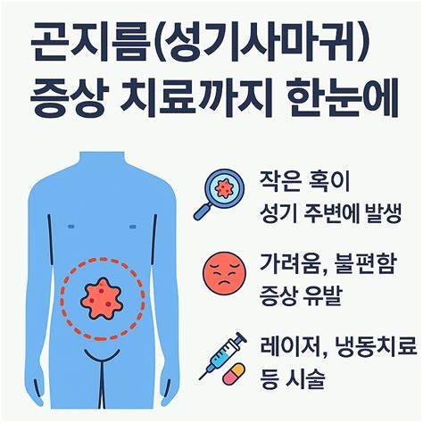 곤지름 성기사마귀 증상 치료까지 한눈에 하루건강레시피
