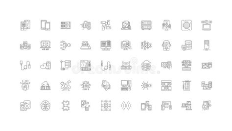 Digital Ideas Linear Icons Line Signs Set Vector Collection Stock Vector Illustration Of