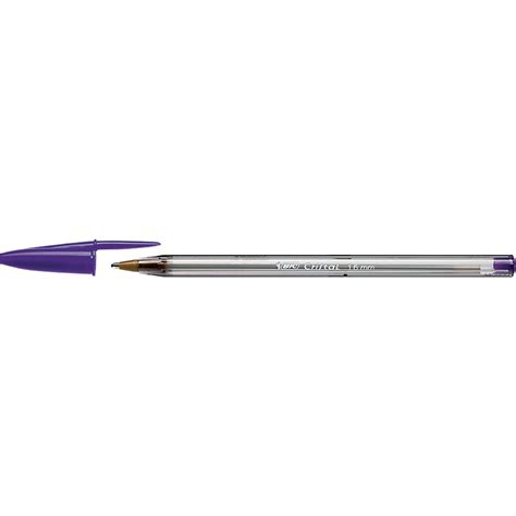 Bic Cristal Fun Purple Ballpoint Pen 1 6mm Pack Of 20