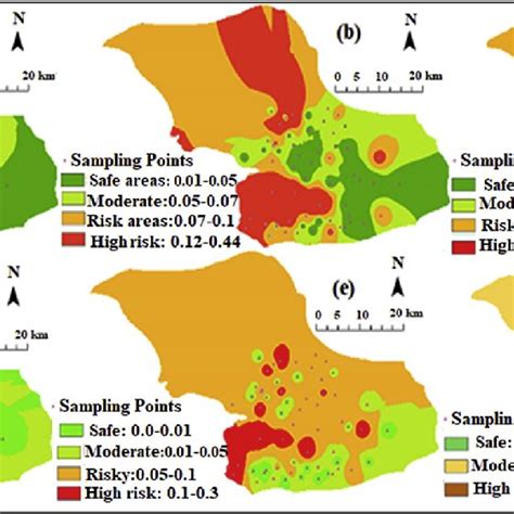 Iso Concentration Maps Of Ptms A Cr B Cd C Pb D Fe E Co And Download Scientific