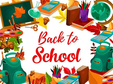 Affiche De Fournitures Scolaires Conception De Retour à Lécole 13175227 Art Vectoriel Chez