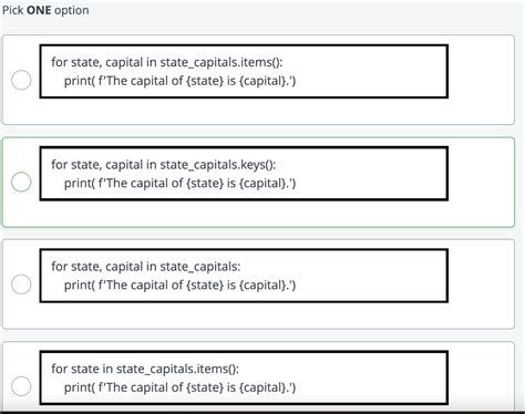 Solved Given The Following Python Dictionary Definition