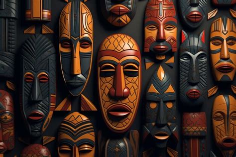 Premium Photo Afrocentric African Pattern With Stylized Generative Ai