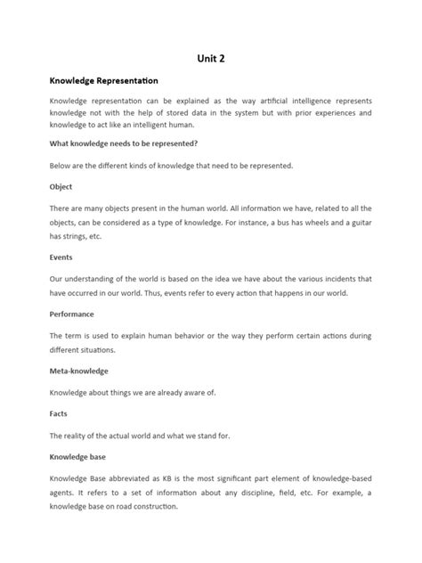 Unit 2 Notes Download Free Pdf Logic Knowledge Representation