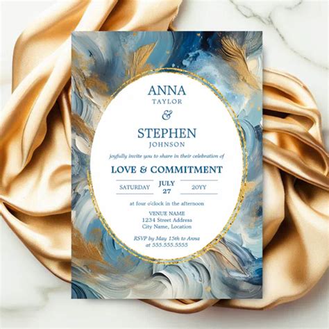 Contemporary Elegance Commitment Ceremony Invitation Zazzle