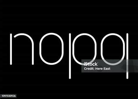 네온 선형 튜브 글꼴 대문자 및 괴기 한 Sans Serif 인쇄 술 네온 간판 광고 보드에 대 한 부드럽고 가벼운 최소한의 스텐실 글자를 소문자로 공예에 대한 스톡 벡터