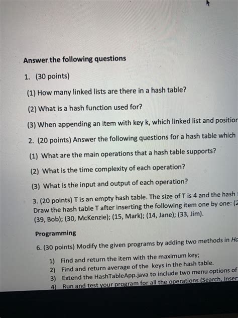 Solved Answer The Following Questions 1 30 Points 1 How Chegg Com