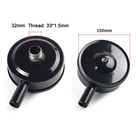 150mm Compressor Male Threaded Air Intake Silencer Filter Metal Shell